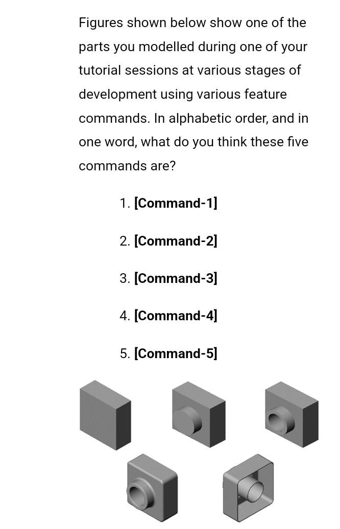 Solved Figures shown below show one of the parts you | Chegg.com