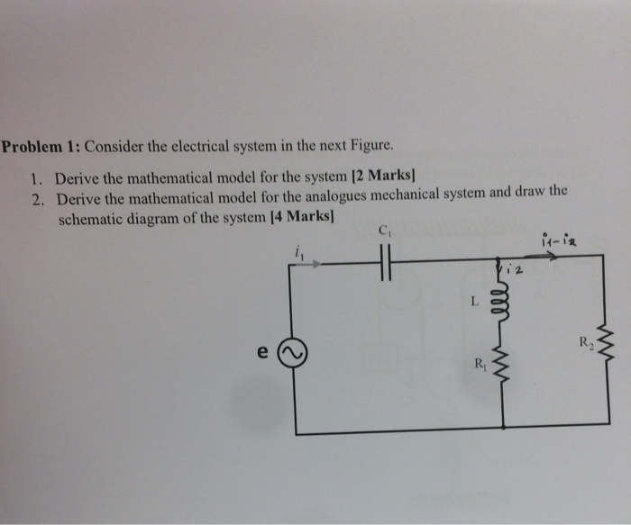 Solved Problem 1: Consider the electrical system in the next | Chegg.com
