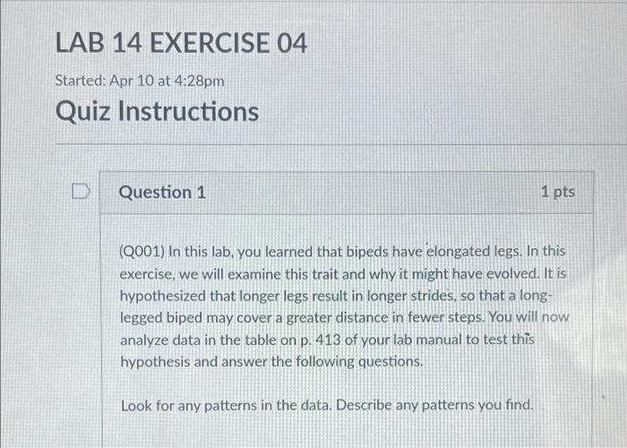 LAB 14 EXERCISE 04 Started: Apr 10 at 4:28pm Quiz | Chegg.com