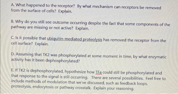 Solved Question 10: Problem Solving in a Signal Transduction | Chegg.com