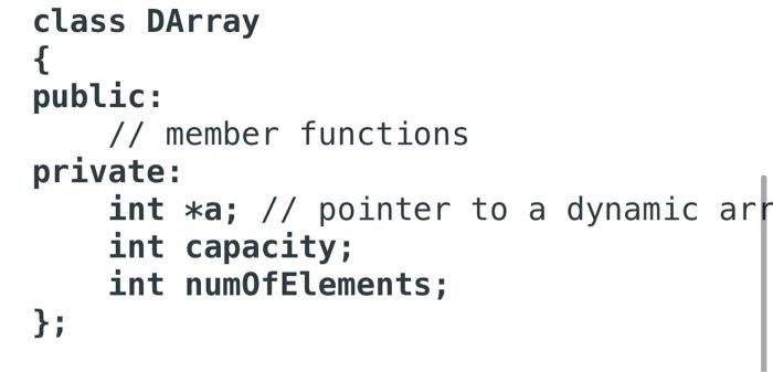 Function identifier: function1 • Member function of | Chegg.com