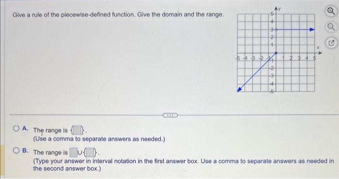 Solved Give a rule of the piecewise-defined function. Give | Chegg.com