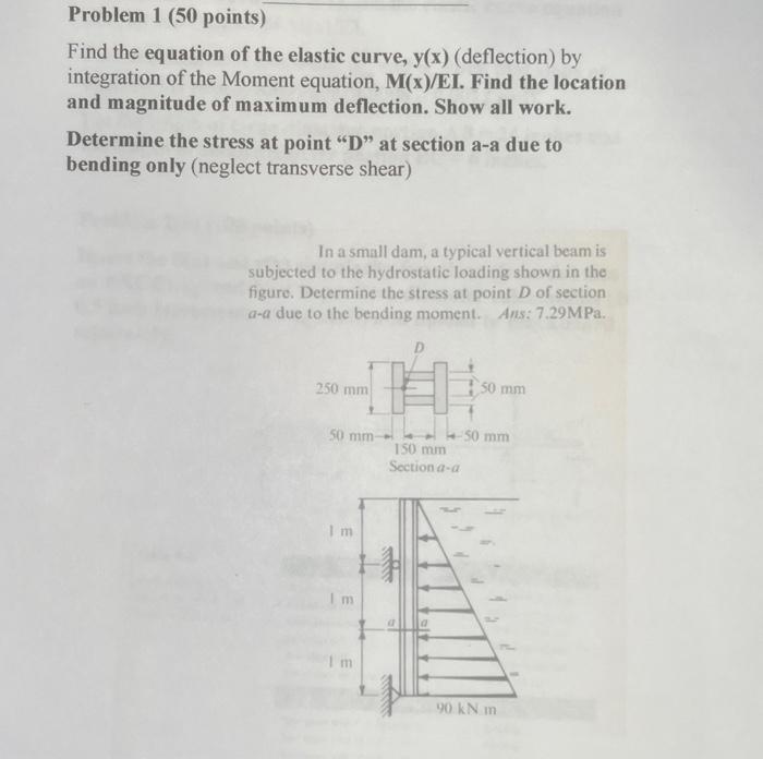 Solved Problem 1 ( 50 points) Find the equation of the | Chegg.com