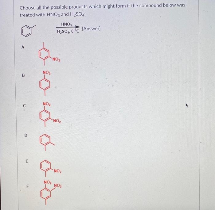 Solved Question 7 Choose all the possible products which | Chegg.com