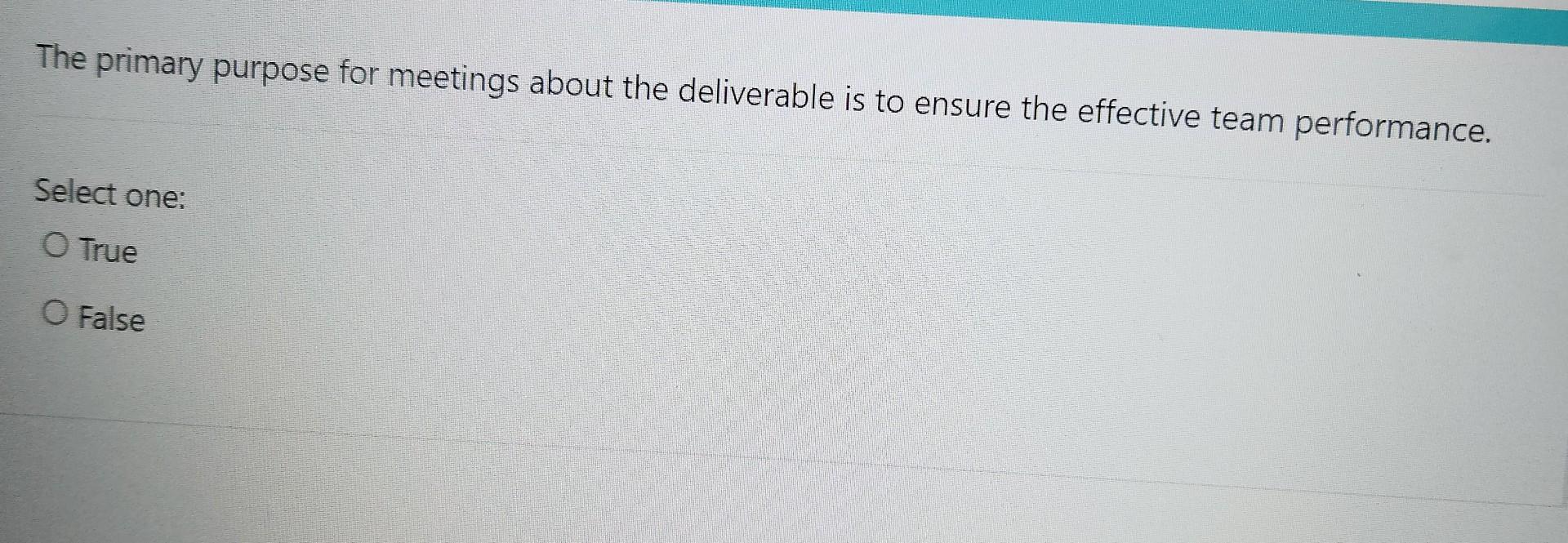 Solved The primary purpose for meetings about the | Chegg.com