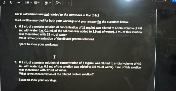 Solved These calculations are not related to the Questions | Chegg.com