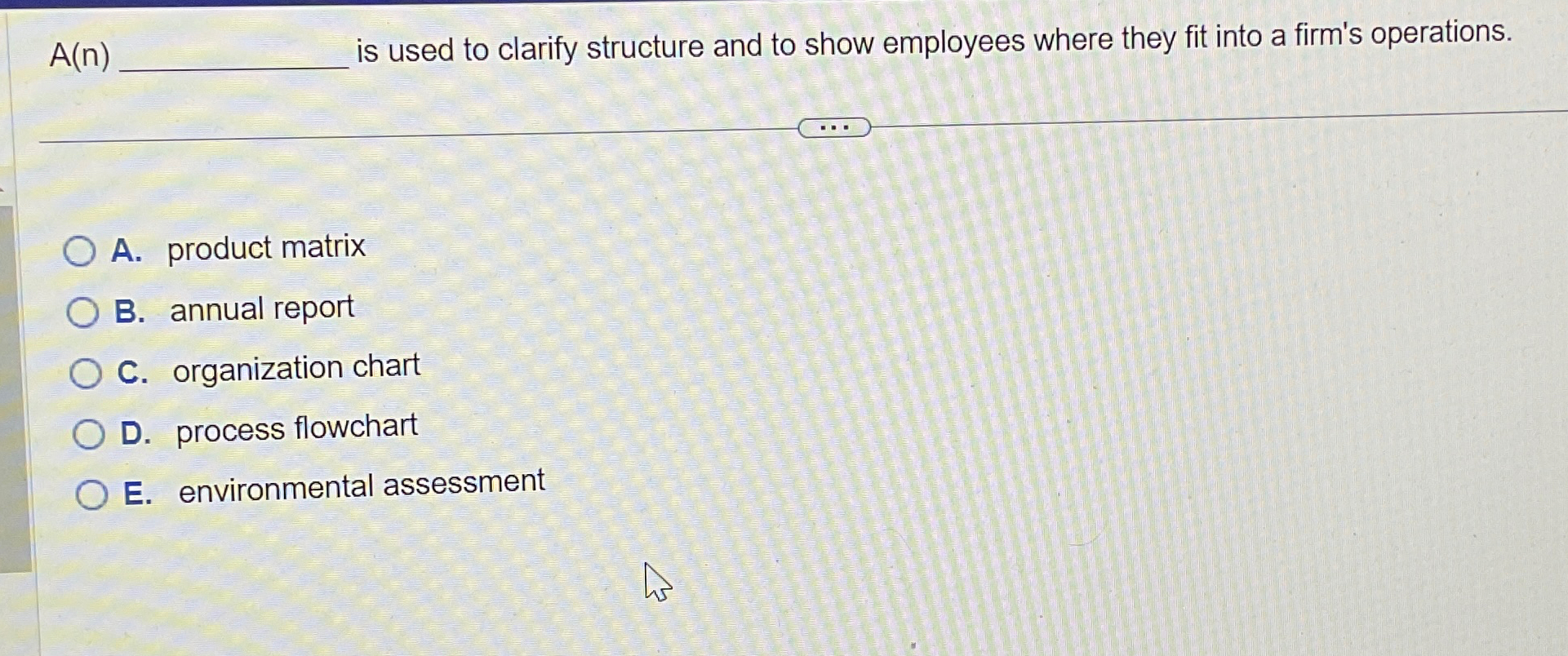 Solved A(n) ﻿is used to clarify structure and to show | Chegg.com