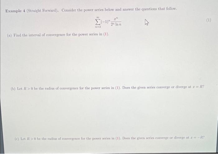 Solved Example 4 (Straight Forward). Consider the power | Chegg.com