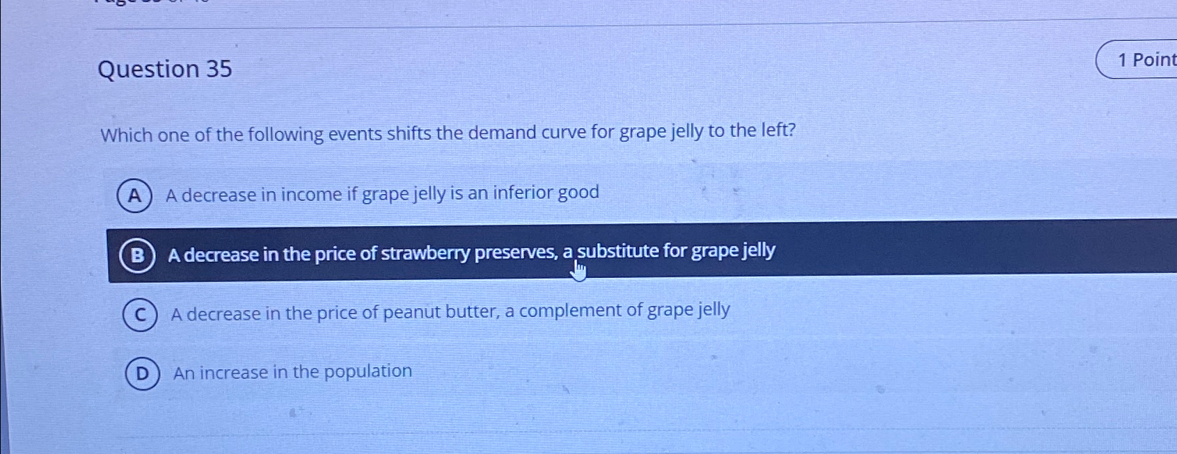 Solved Question 35Which one of the following events shifts | Chegg.com