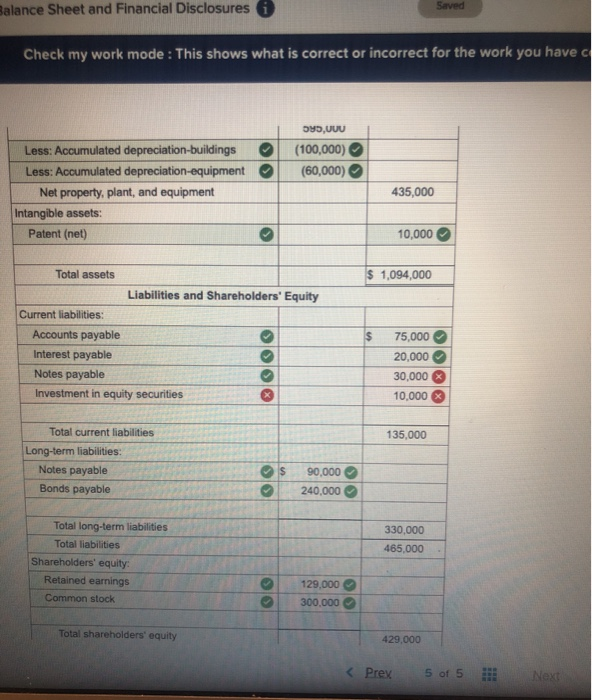 Solved Check my work Problem 3-3 (Static) Balance sheet | Chegg.com