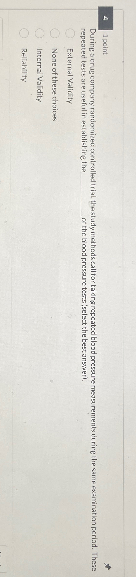 Solved 41 ﻿pointDuring a drug company randomized controlled | Chegg.com