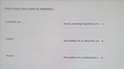 Solved Match each term with its definition:scientific | Chegg.com