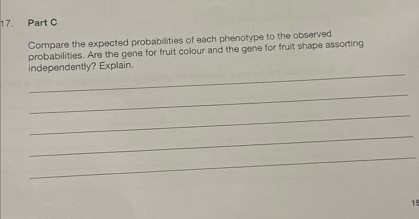 Solved Part CCompare the expected probabilities of each | Chegg.com