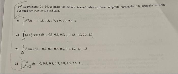 Solved In Problems 21-24, estimate the definite integral | Chegg.com