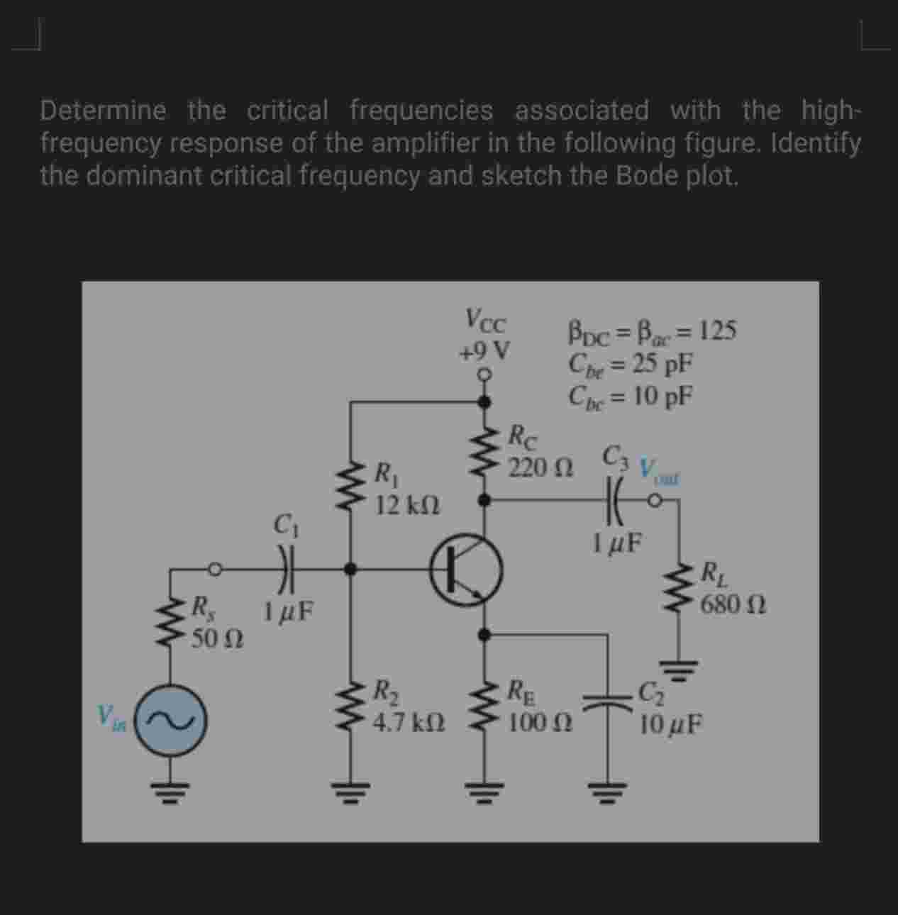 Solved Determine the critical frequencies associated with | Chegg.com