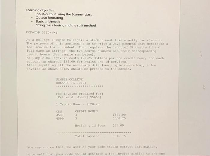 Solved Learning Objective Inputoutput Using The Scanner