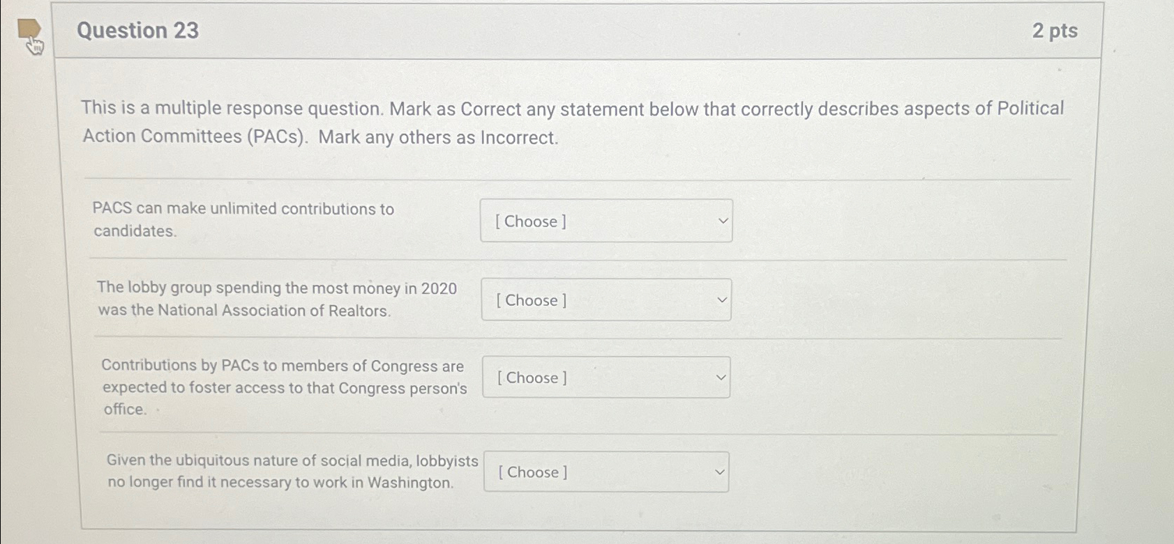 Solved Question 232 ﻿ptsThis is a multiple response | Chegg.com