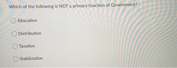 Solved Which of the following is NOT a primary function of | Chegg.com