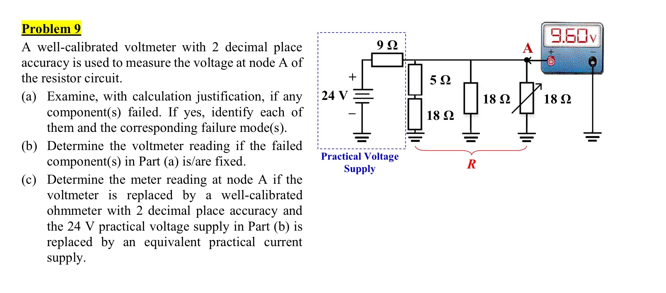 Solved Problem 9A well-calibrated voltmeter with 2 ﻿decimal | Chegg.com