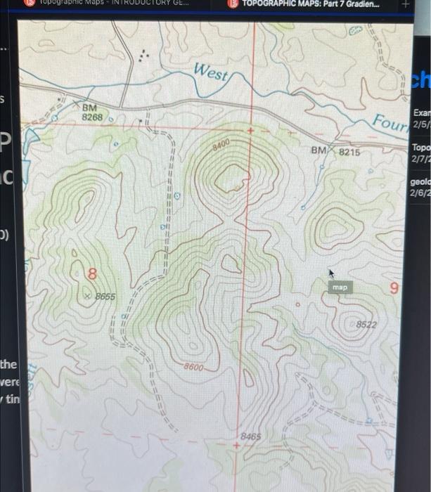 Solved opographic Maps GE... + TOPOGRAPHIC MAPS: Part 7 | Chegg.com