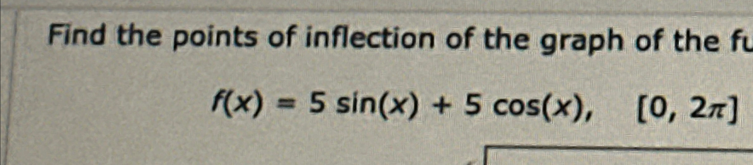 Solved Find the points of inflection of the graph of | Chegg.com