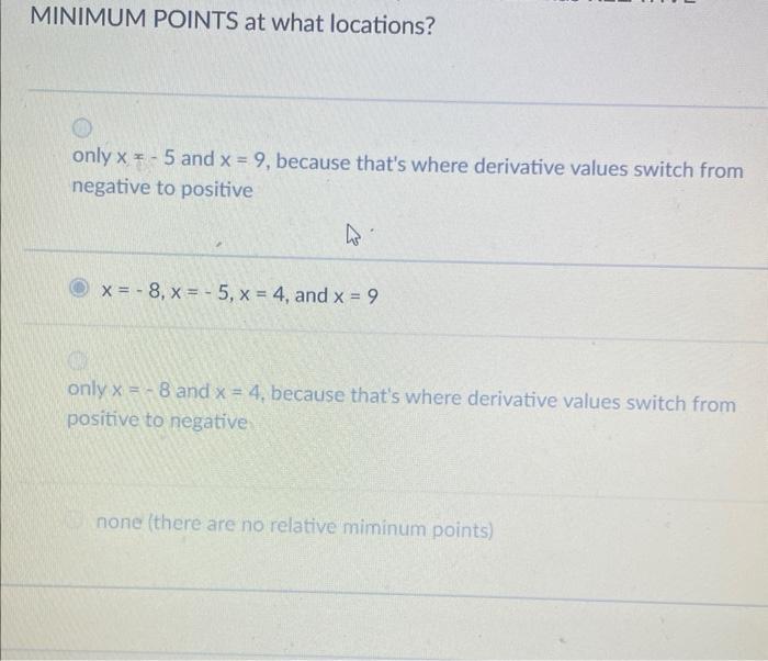 Solved Paul builds a chart of first derivative values for a | Chegg.com