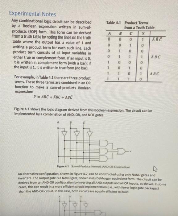 Solved Lab 3: Boolean Algebra SOP Forms Objectives Upon | Chegg.com