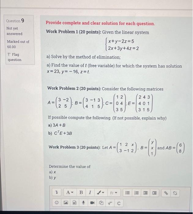 Solved If the system of a linear equation has no solution, | Chegg.com