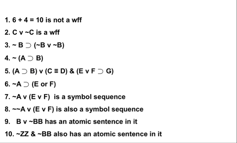 Solved Which of the following sequences of symbols are | Chegg.com