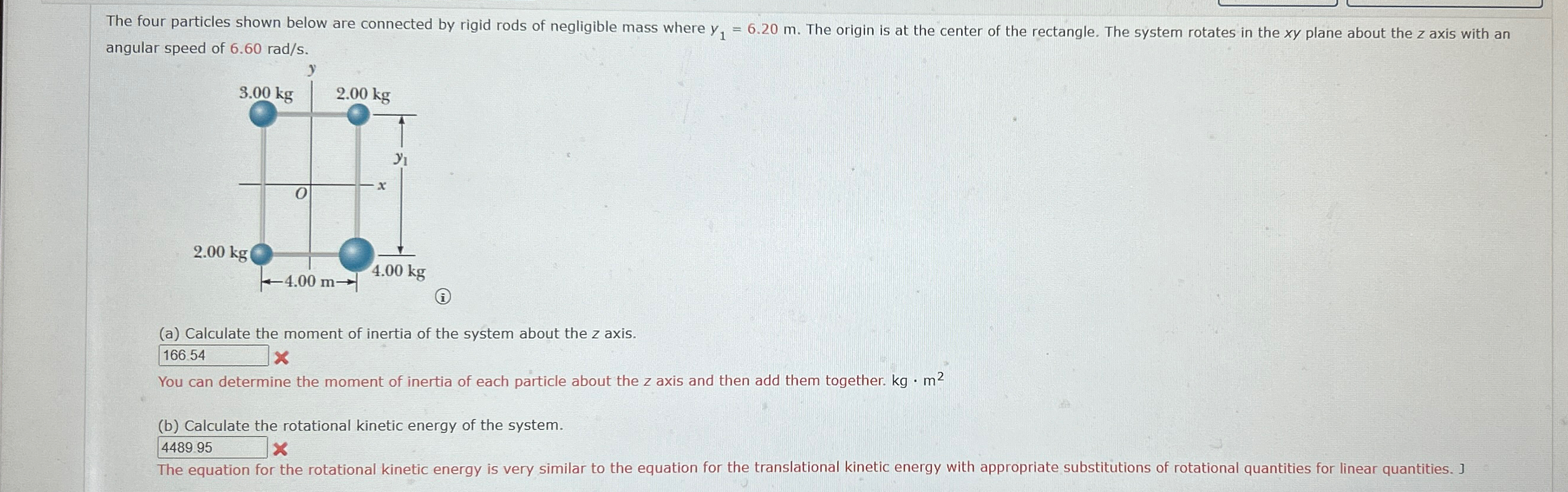 Solved angular speed of 6.60rads.(a) ﻿Calculate the moment | Chegg.com