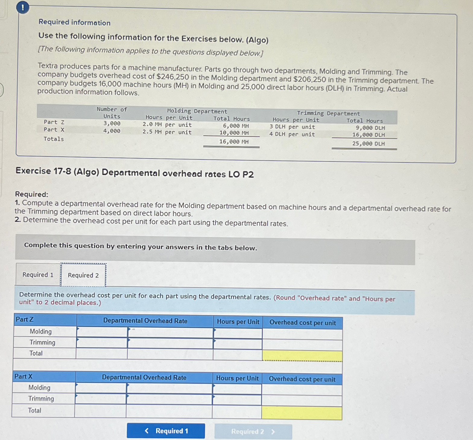 Solved !Required informationUse the following information | Chegg.com