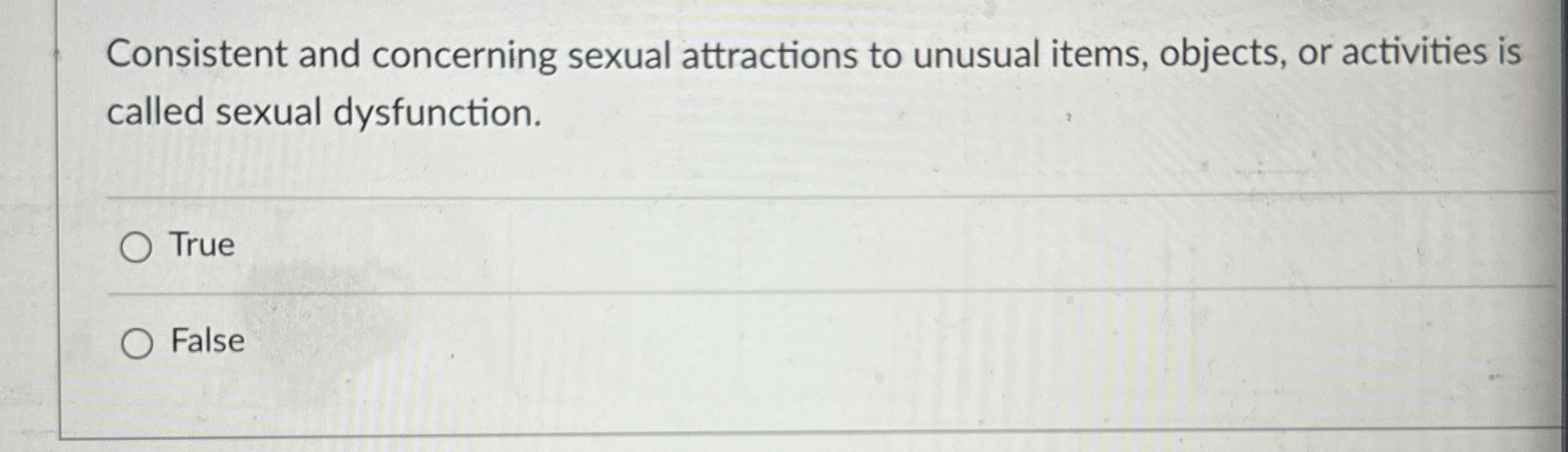 Solved Consistent and concerning sexual attractions to | Chegg.com