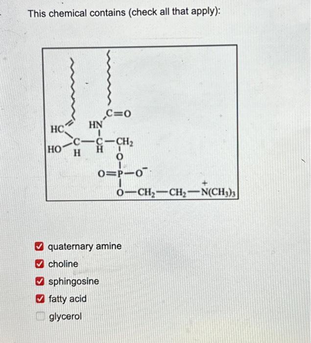Solved This chemical contains (check all that apply): | Chegg.com