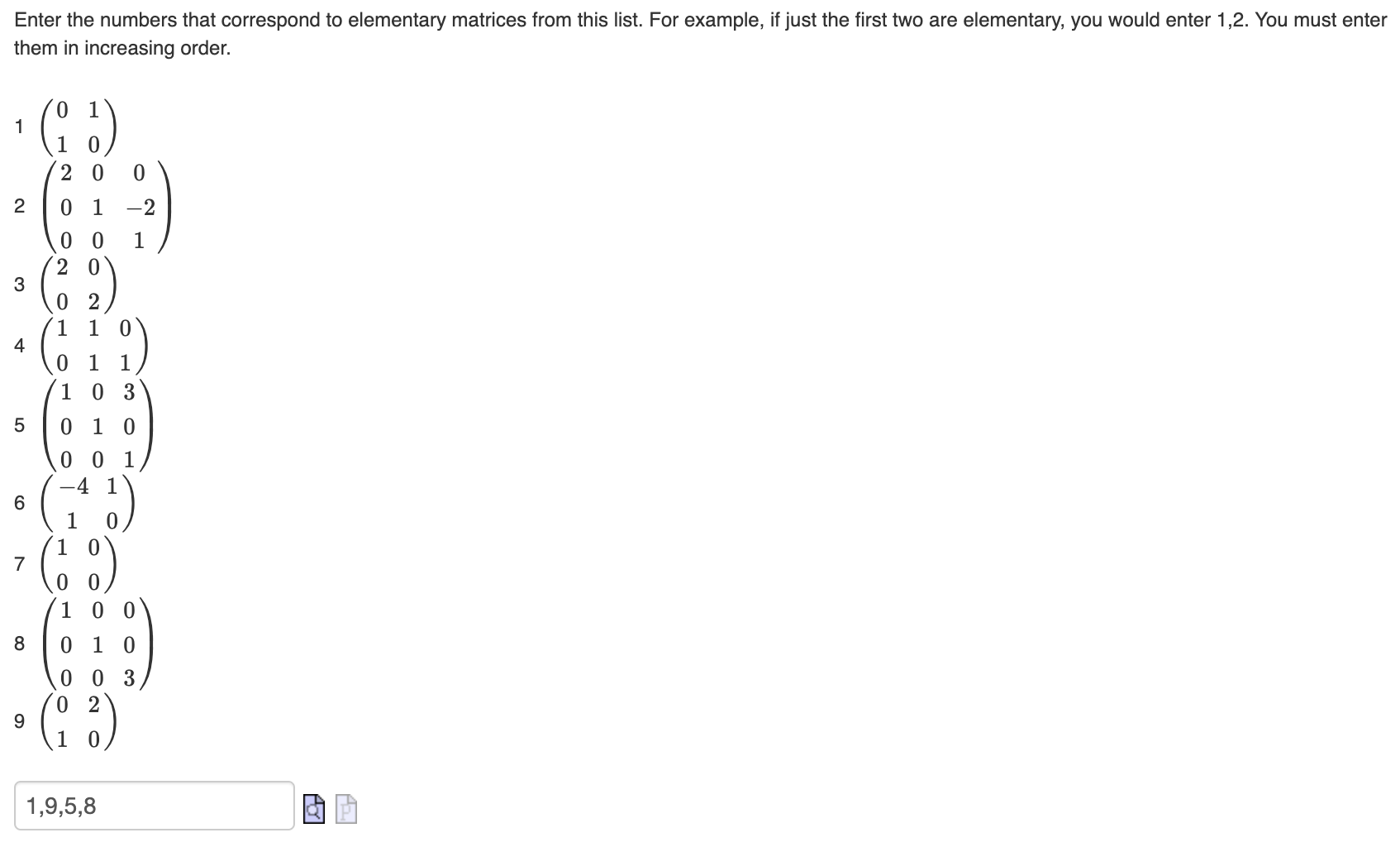 Solved Enter the numbers that correspond to elementary | Chegg.com