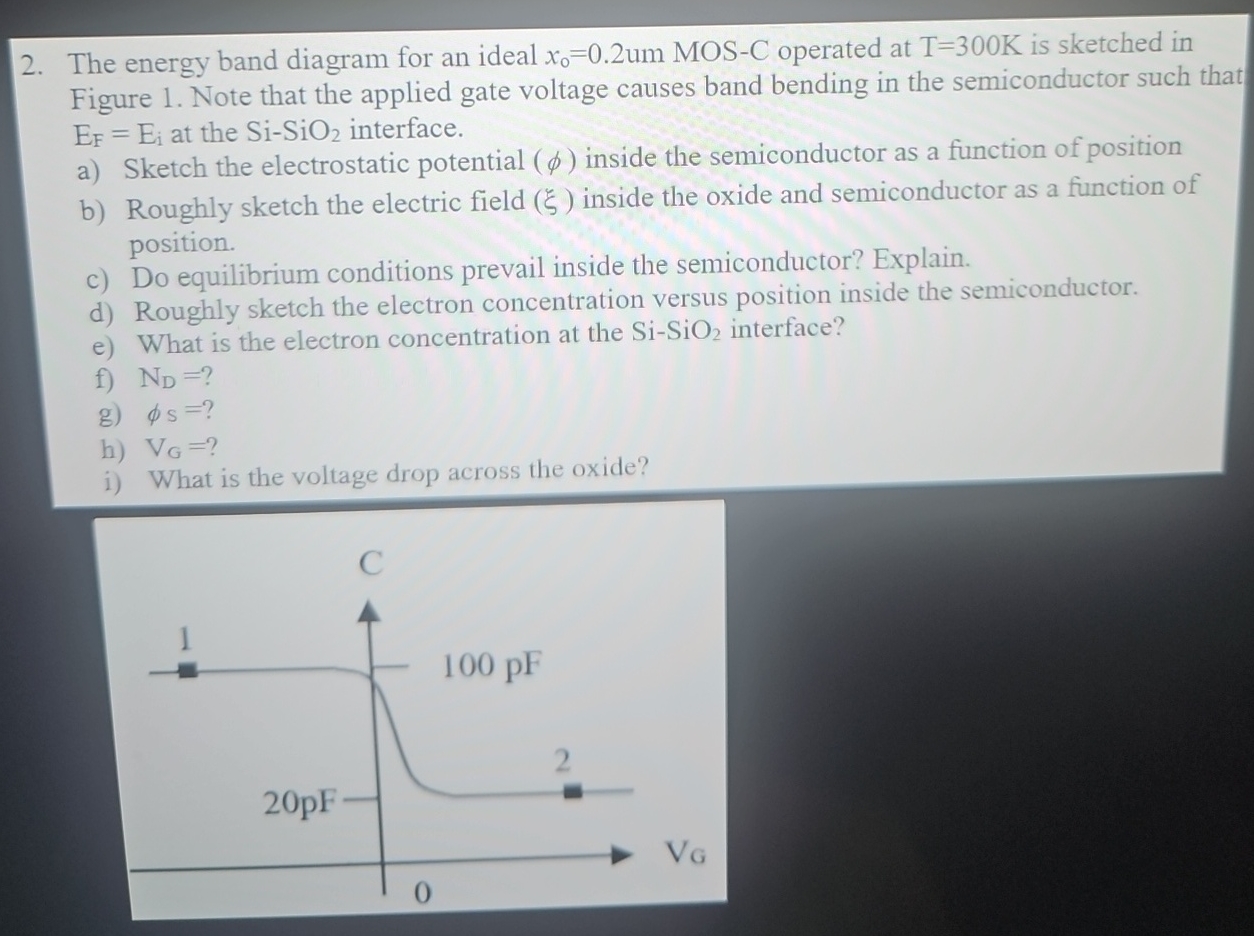 Solved please solve a-i and sketch them The energy band | Chegg.com
