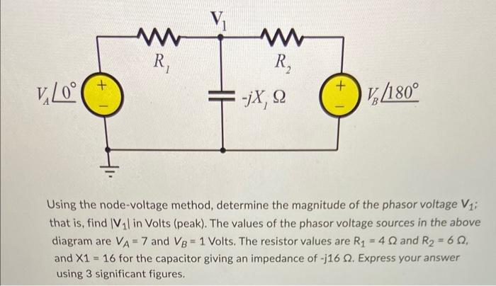 Solved Using the node-voltage method, determine the | Chegg.com
