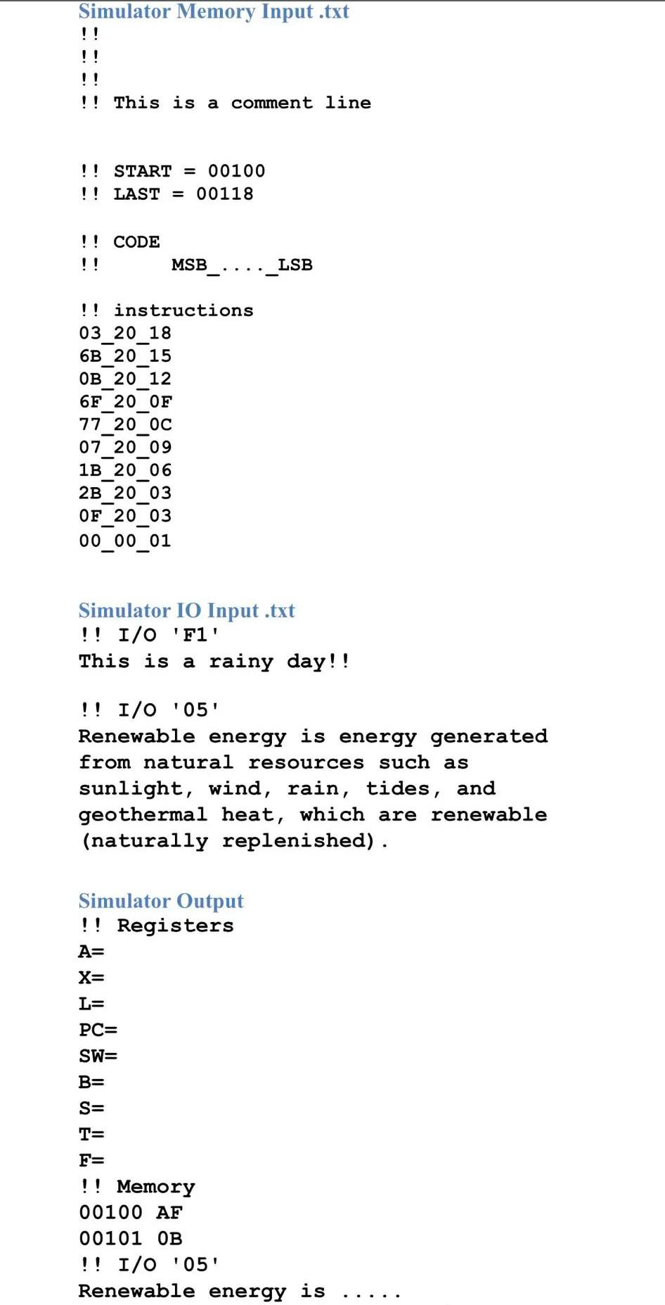 SIC/XE Simulator 1. Introduction • In this project, | Chegg.com