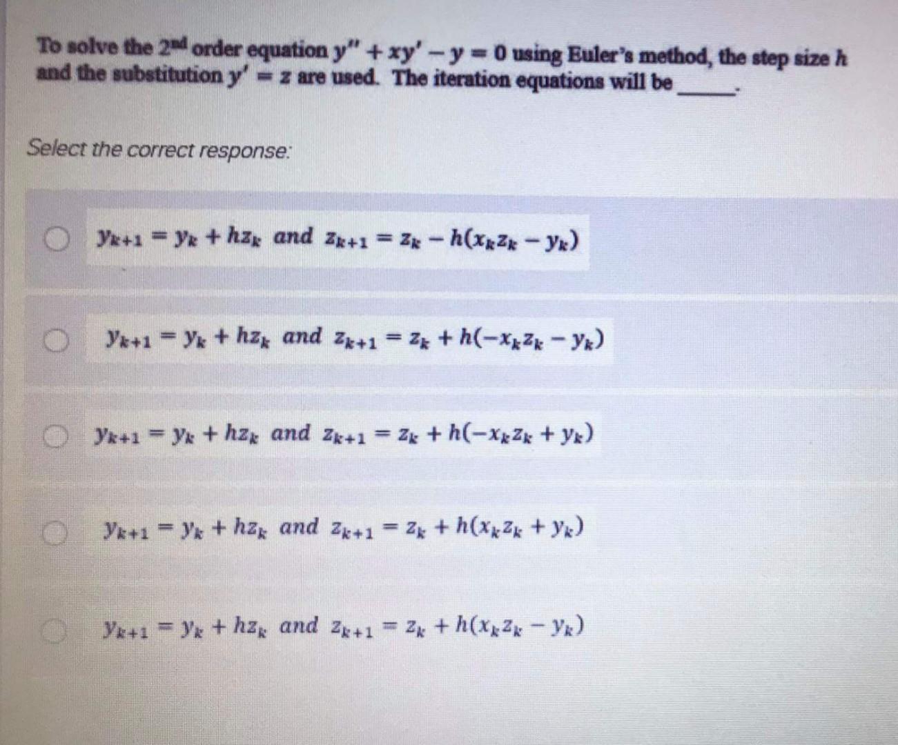 Solved To solve the 2nd order equation y" + xy' - y=0 using | Chegg.com