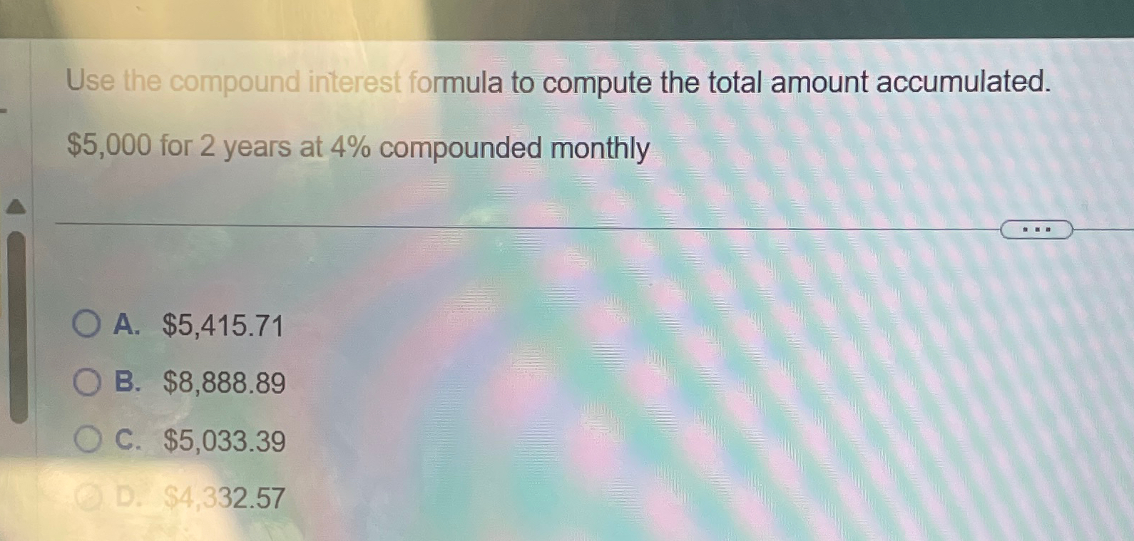 Solved Use the compound interest formula to compute the | Chegg.com