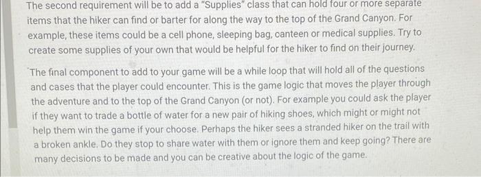 Solved First Requirement Is To Create A Player Class In 4436