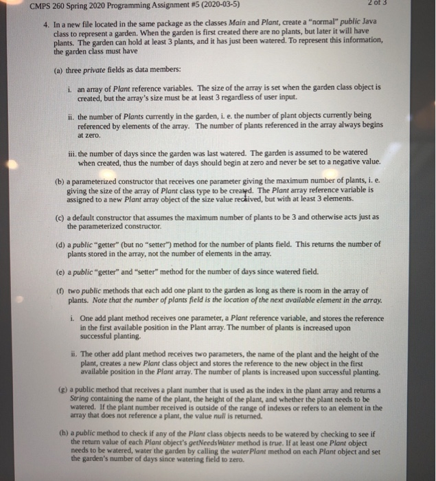 2 of 3 CMPS 260 Spring 2020 Programming Assignment #5 | Chegg.com