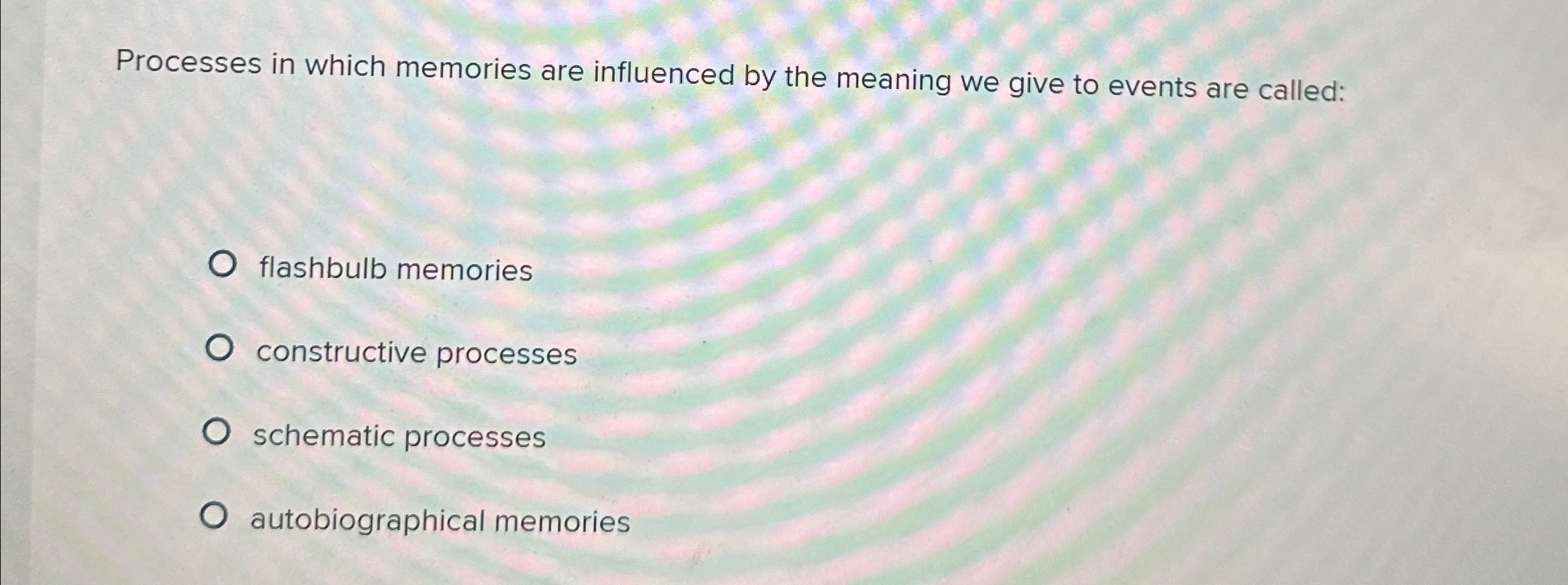 Solved Processes in which memories are influenced by the | Chegg.com