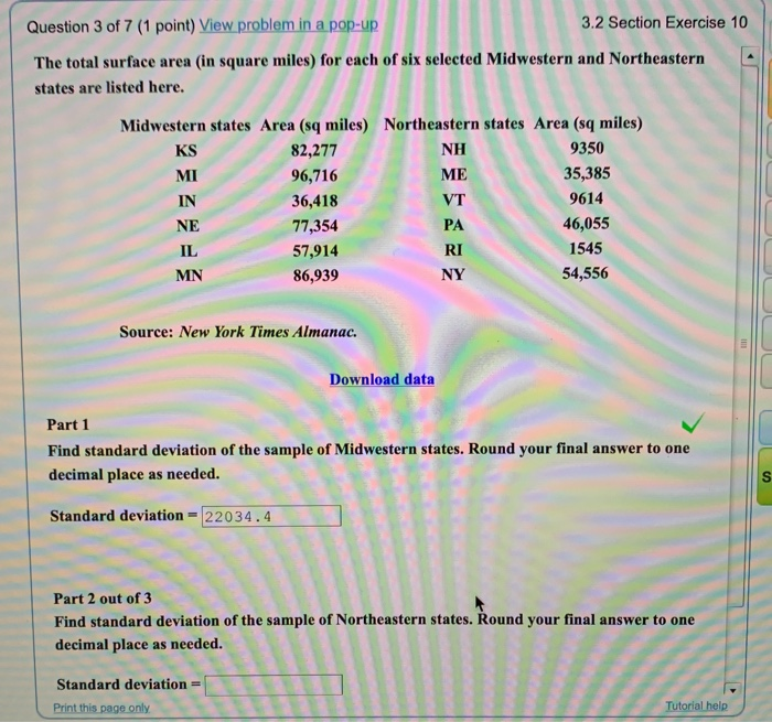 Solved Question 3 of 7 (1 point) View problem in a pop-up | Chegg.com