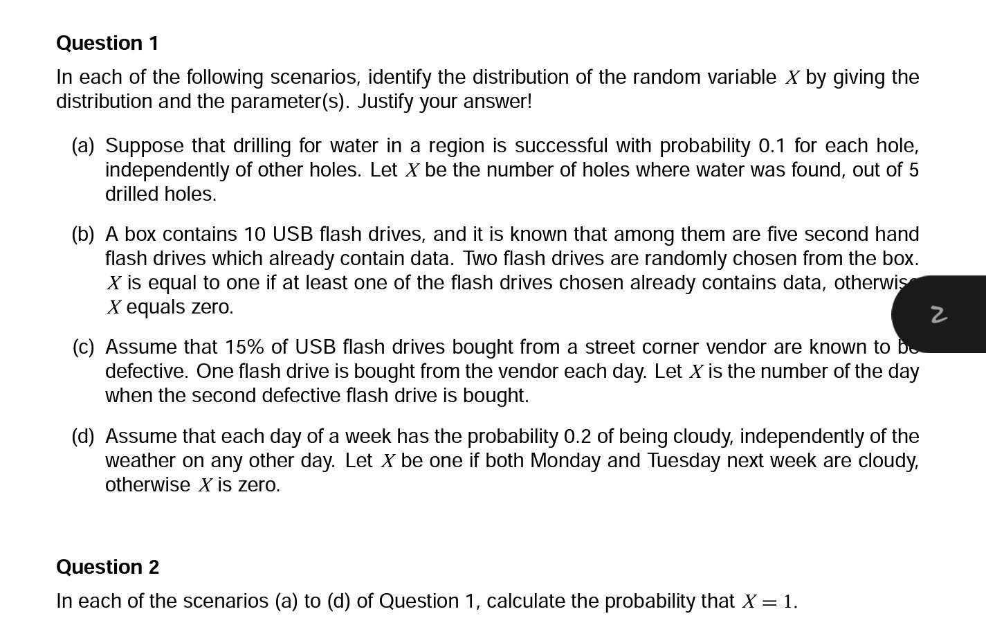Solved In each of the following scenarios, identify the | Chegg.com