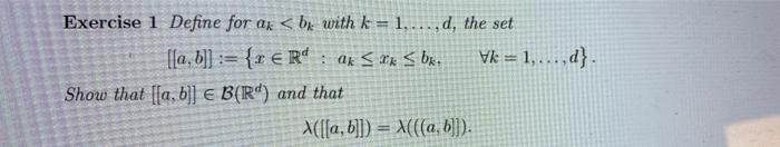 Solved Exercise 1 Define for ax | Chegg.com