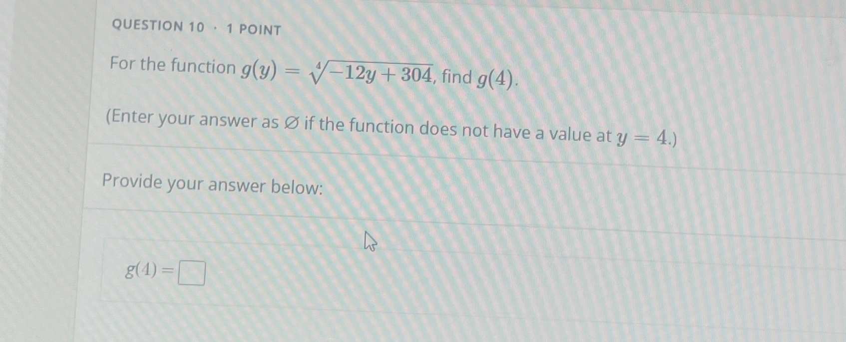Solved QUESTION 10 - 1 ﻿POINTFor the function | Chegg.com