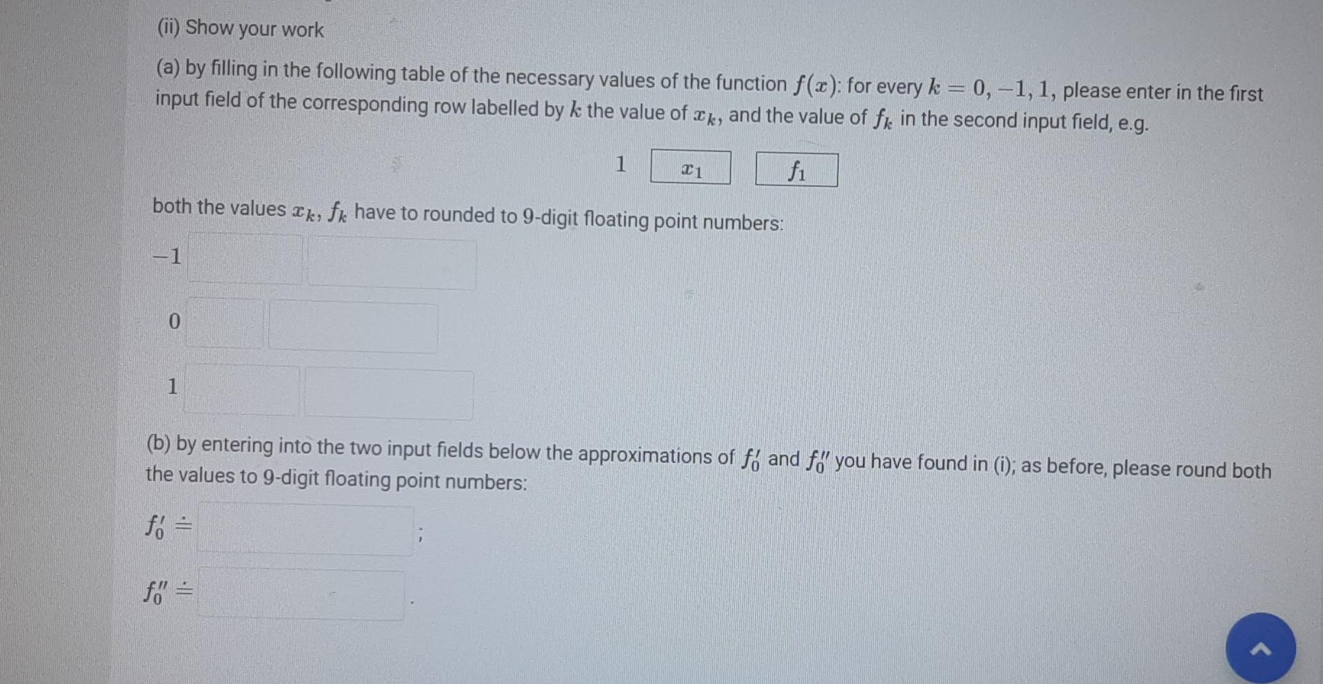 Solved (Numerical Differentiation). Consider the function | Chegg.com