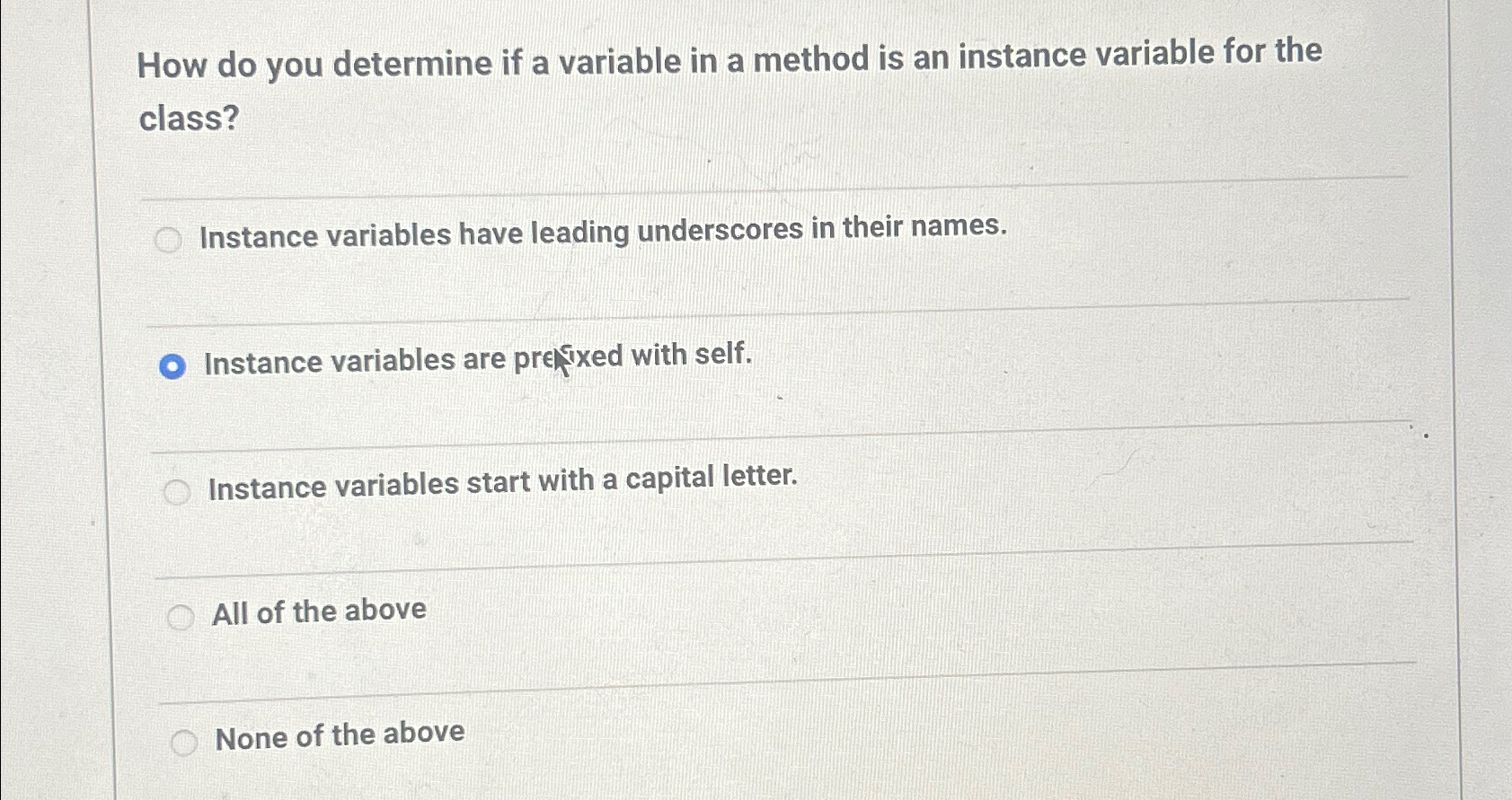 Solved How do you determine if a variable in a method is an | Chegg.com
