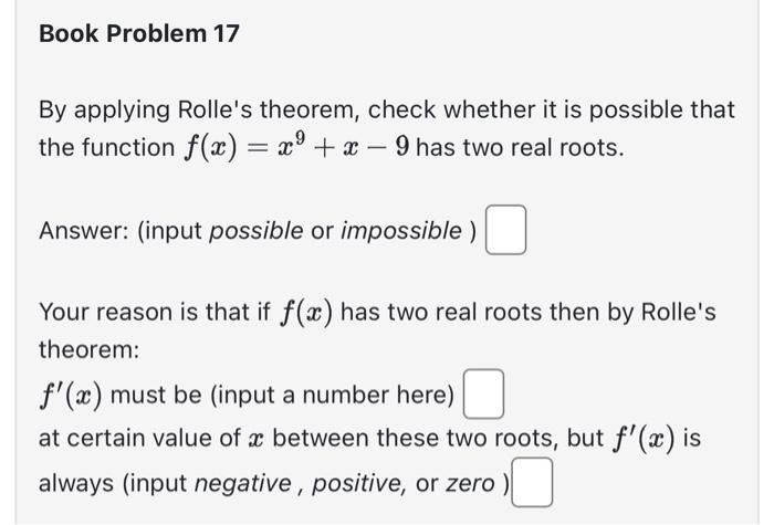 Solved By applying Rolle's theorem, check whether it is | Chegg.com