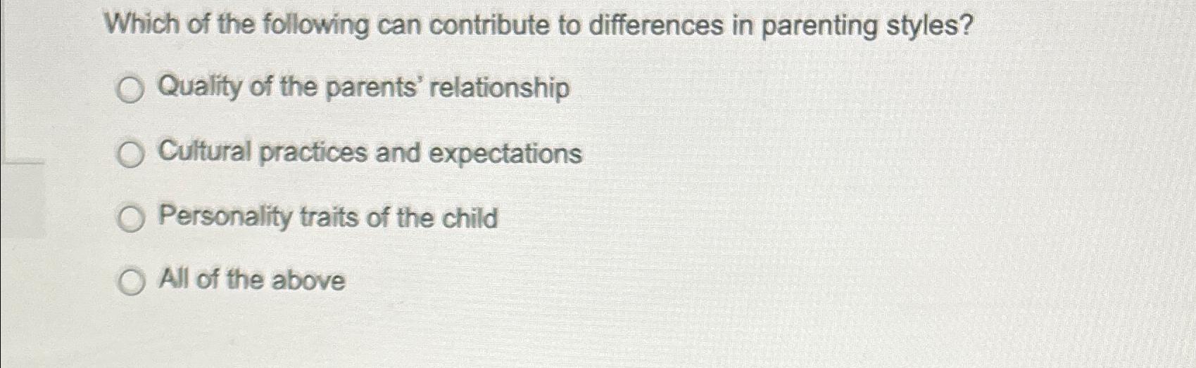 Solved Which of the following can contribute to differences | Chegg.com